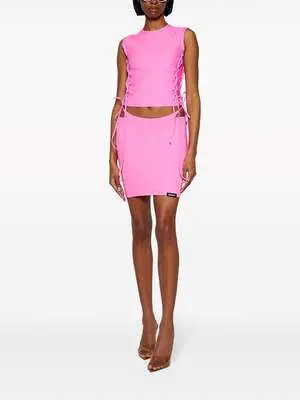 Vetements Lace-up Crop Top