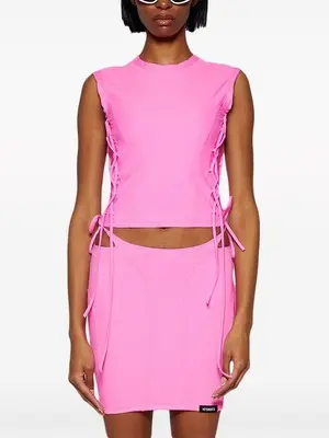 Vetements Lace-up Crop Top