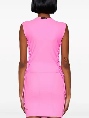 Vetements Lace-up Crop Top