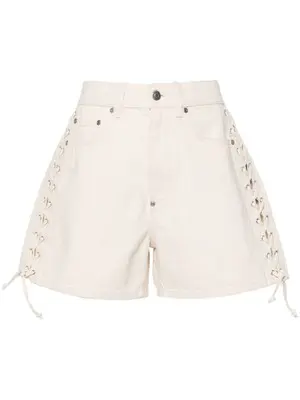 Stella McCartney Lace-up Cotton Shorts