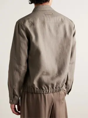 Zegna Oasi Linen Bomber Jacket
