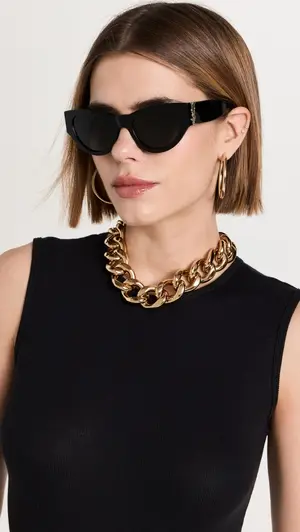 Saint Laurent Monogram Cat Eye Sunglasses