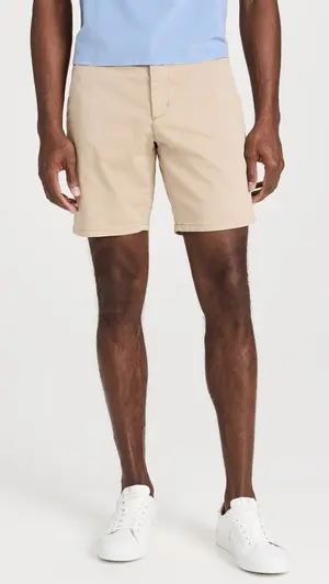 Paige Phillips Stretch Sateen Shorts - Khaki