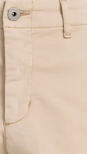 Paige Phillips Stretch Sateen Shorts - Khaki