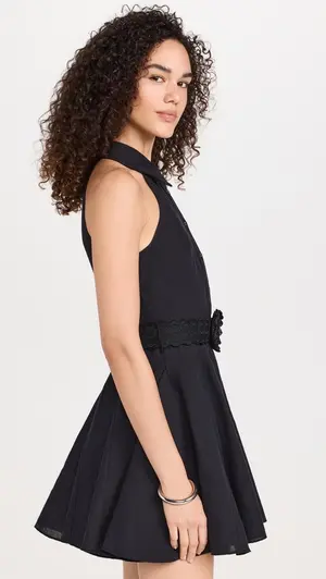 Hemant & Nandita Belted Mini Dress - Black
