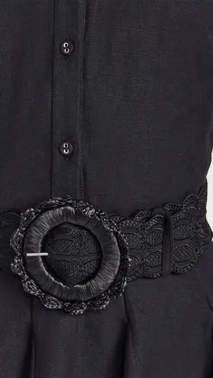 Hemant & Nandita Belted Mini Dress - Black