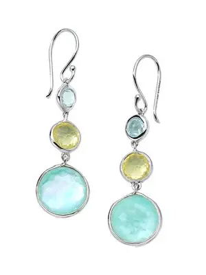 Ippolita Lollipop Lollitini 3-stone Sterling Silver & Multi-stone Drop Earrings