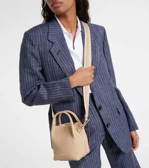 Loro Piana Bale Micro Leather Tote Bag - Beige