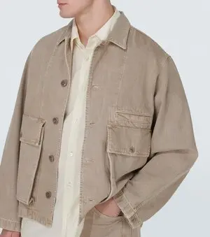LEMAIRE Oversized Cotton-blend Shirt - Yellow