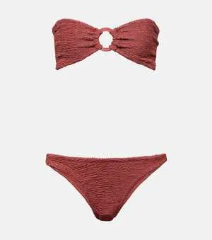 Hunza G Gloria Bandeau Bikini - Red
