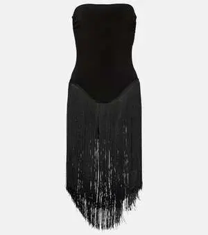 Norma Kamali Fringe Cocktail Dresses