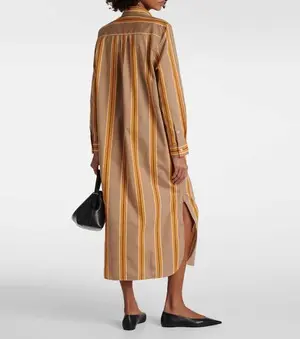 TOTEME Jacquard Striped Shirt Dress - Brown