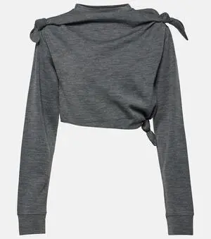 Loewe Tie-detail Cotton Crop Top