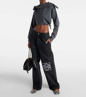 Loewe Tie-detail Cotton Crop Top