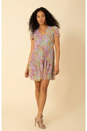 Hale Bob Hale Bob Hope Georgette Mini Dress - Blue