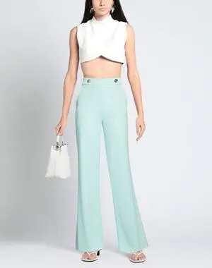 Pinko Wide-leg Crepe Pants - Light Green