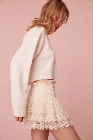 LoveShackFancy Limina Ruffle Mini Skirt