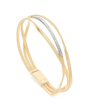 Marco Bicego 18k Diamond Marrakech Bangle - Gold