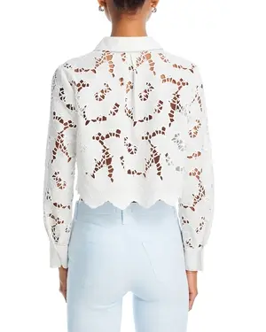 L'Agence Seychelle Lace Shirt - White