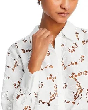 L'Agence Seychelle Lace Shirt - White
