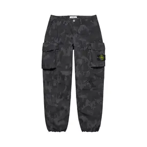 Supreme X Stone Island Reactive Ice Camo Ripstop Cargo Pant - Black