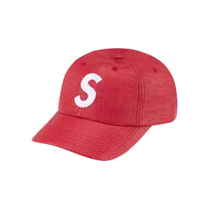 Supreme Raffia S Logo 6-panel Cap - Red