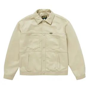 Supreme X Schott Leather Work Jacket - Tan