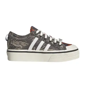 Adidas Nizza Platform Victorian Floral Print - White