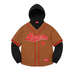 Supreme Baseball Jersey Hooded Sweatshirt