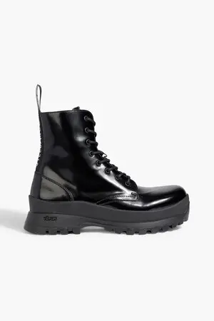 Stella McCartney Trace Glossed Combat Boots