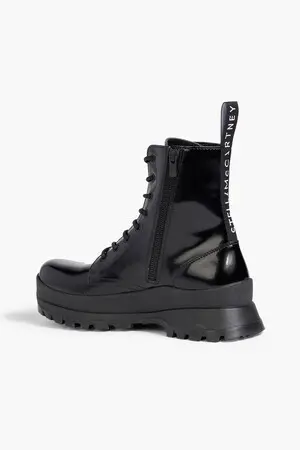 Stella McCartney Trace Glossed Combat Boots
