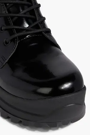 Stella McCartney Trace Glossed Combat Boots