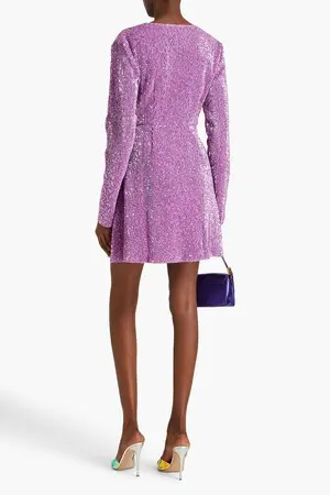 Stine Goya Noella Sequined Lam Jersey Mini Dress In Violet - 80% Off |  Editorialist