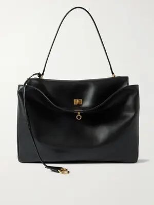 Balenciaga Rodeo Large Leather Shoulder Bag - Black