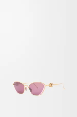Loewe Anagram Hexagonal Sunglasses - Burgundy