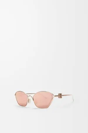 Loewe Anagram Hexagonal Sunglasses - Rose Gold