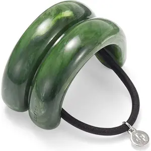 LELET NY LELET NY Marbleized Double Arch Hair Tie Malachite