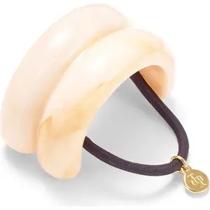 LELET NY Marbleized Double Arch Hair Tie - Peach
