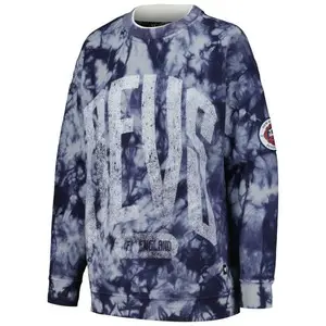 THE WILD COLLECTIVE New England Revolution Tie-dye Double Collar Sweatshirt
