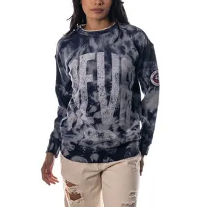 THE WILD COLLECTIVE New England Revolution Tie-dye Double Collar Sweatshirt