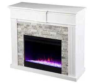 SEI FURNITURE Bondale Color Changing Fireplace H Faux Stone - One-color