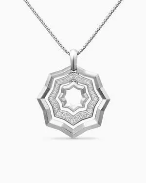 David Yurman Sterling Silver Zig Zag Stax™ Pendant Necklace - Diamond