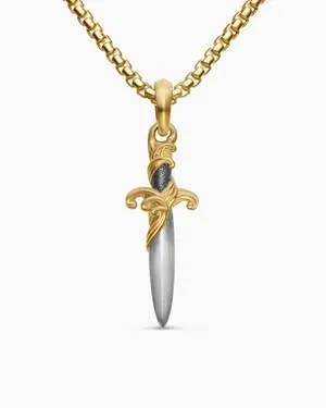 David Yurman Waves Dagger Amulet - Sterling Silver/18k Yellow Gold