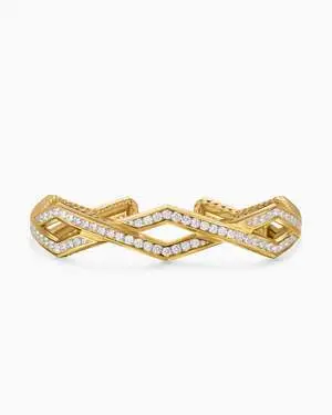 David Yurman Zig Zag Stax Cuff Bracelet - Diamond