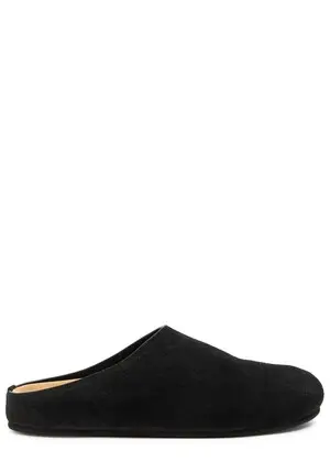 Women's Black Suede Mules Clogs