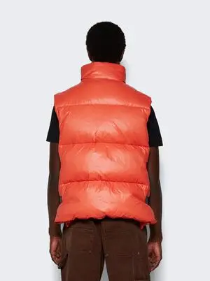 Givenchy Sleeveless Puffer Vest With Buckles - Orange