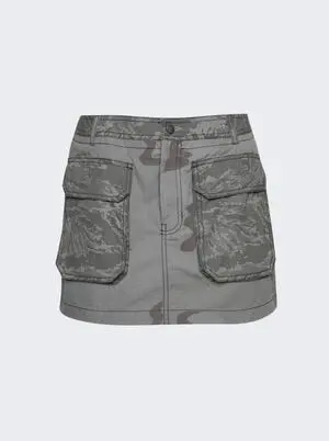 MARINE SERRE Regenerated Mini Skirt - Grey