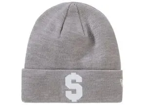 Supreme New Era $ Beanie - Heather Grey
