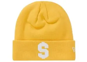 Supreme New Era $ Beanie - Gold