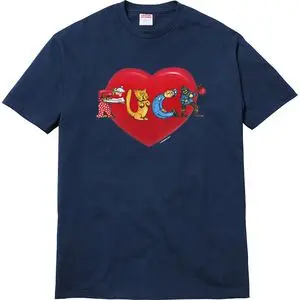Supreme Fuck Love Tee Shirt - Navy Blue